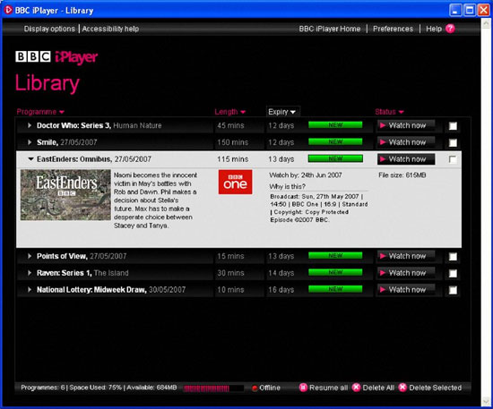 In Pictures: The BBC's new iPlayer