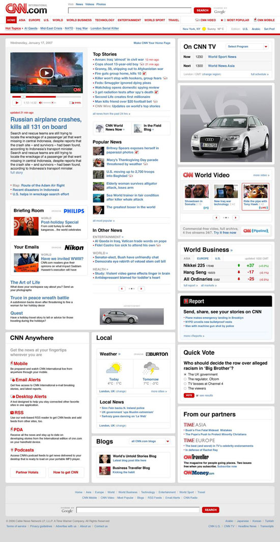 In Pictures: CNN's new international website