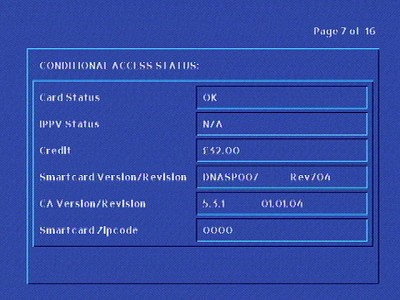 Telewest Active Digital technical information