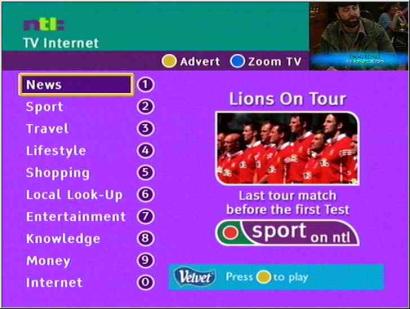 ntl CR2 - TV internet