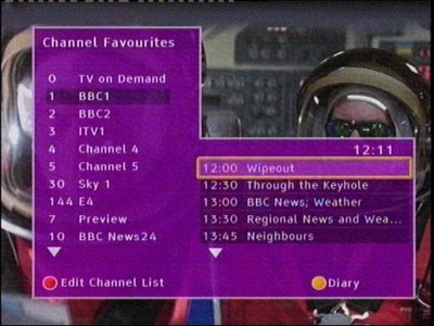 ntl CR3: channel favourites - browse
