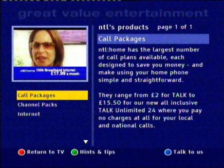 ntl:home enhanced TV - Channel ntl 2