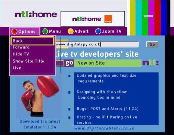 ntl:home Interactive TV - navigation