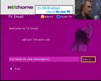ntl:home Interactive TV - TV Email