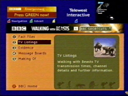Telewest Broadband Active Digital - BBCi Walking With Beasts 2