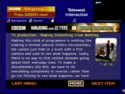 Telewest Broadband Active Digital - BBCi Walking With Beasts 5