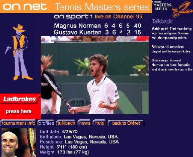 Interactive tennis coverage revealed