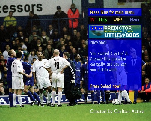 ITV Digital launches interactive 'Predictor'