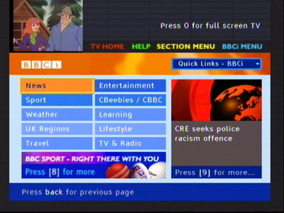 BBCi on Telewest: Home