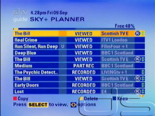 Sky EPG v4: Sky+ Planner
