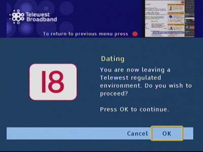 Telewest Broadband: 20 Dating