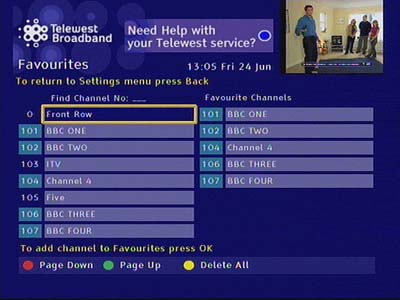 Telewest Broadband: 25 Favourites