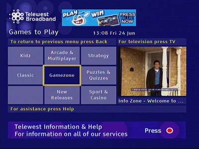 Telewest Broadband: 03 Games