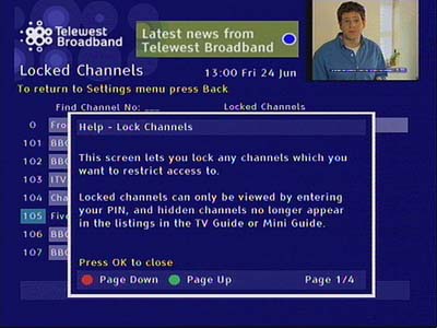 Telewest Broadband: 03 Lock channels - help p1