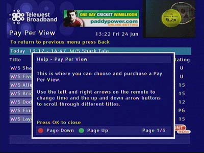 Telewest Broadband: 03 PPV - help