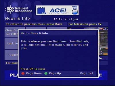 Telewest Broadband: 06 News and info - help