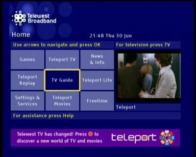 Telewest Teleport: Home